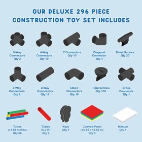 Deluxe Construction Toy Sets, For Indoor & Outdoor Building Set for ...
