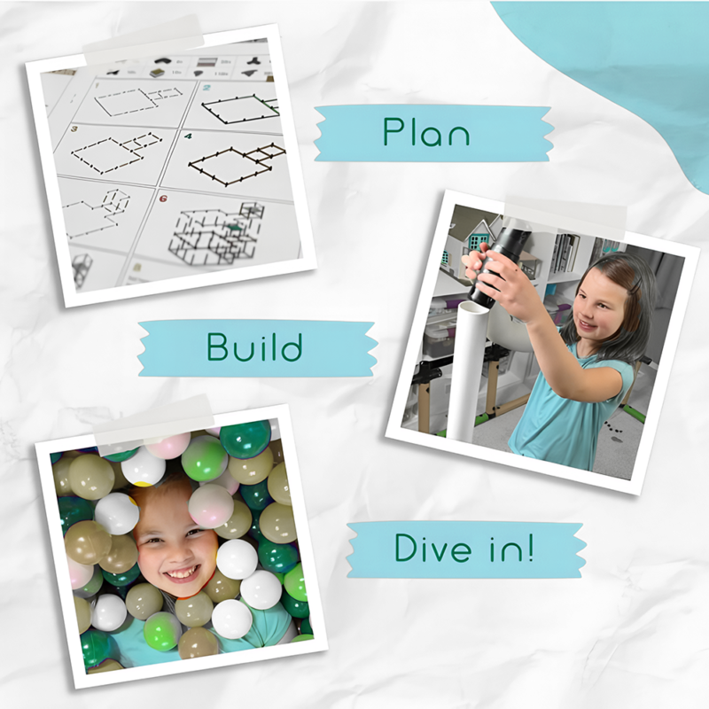 Funphix Large Ball Pits for Toddlers I Dive in Ball Pit Building Toy ...