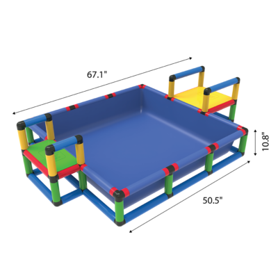 Funphix Kiddie/Toddler Swimming Pool -67″x50″x11″ – Buildable Pool ...