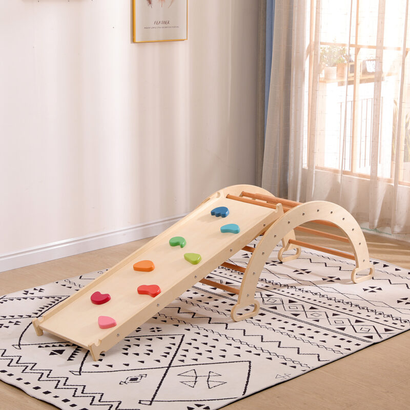 Indoor Triangle Climbing Toy Playground Playset with Triangular Ladder ...