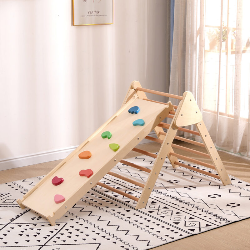 Indoor Triangle Climbing Toy Playground Playset with Triangular Ladder ...