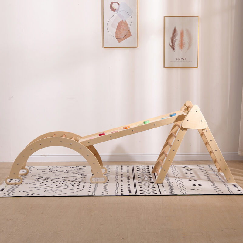 Indoor Triangle Climbing Toy Playground Playset with Triangular Ladder ...